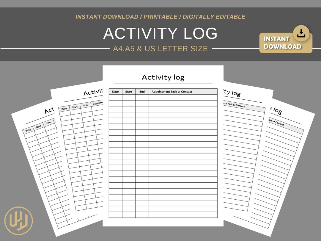 Activity Log Activity Tracker Template Activity and Follow-up Template ...