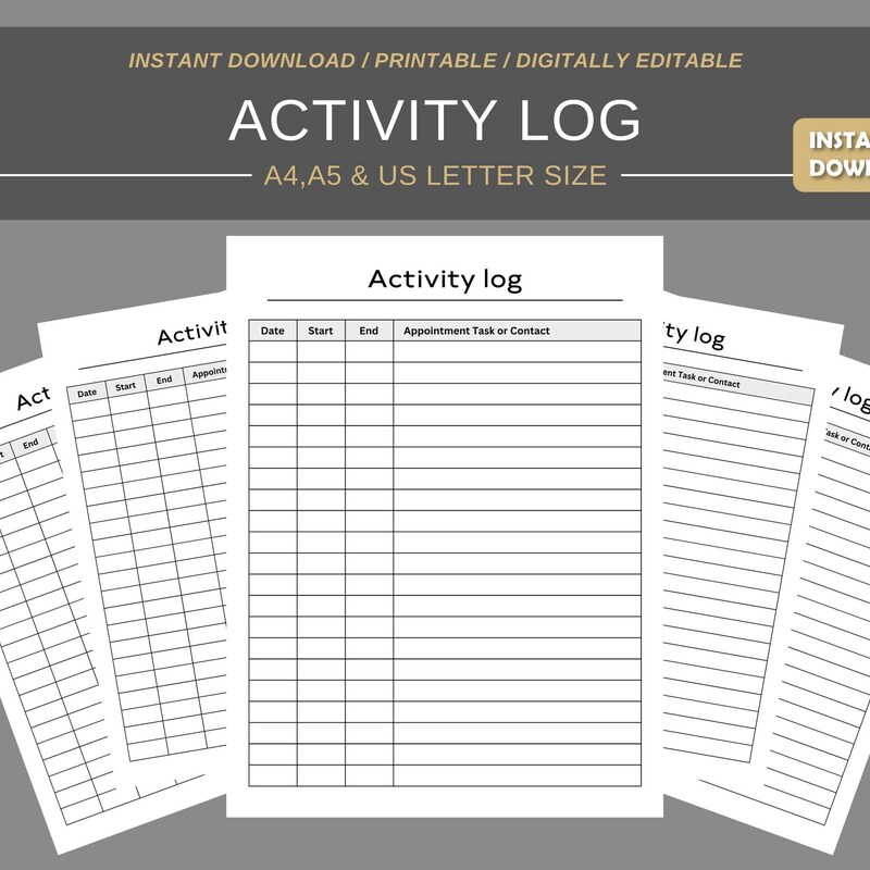 Daily Activity Log - Etsy