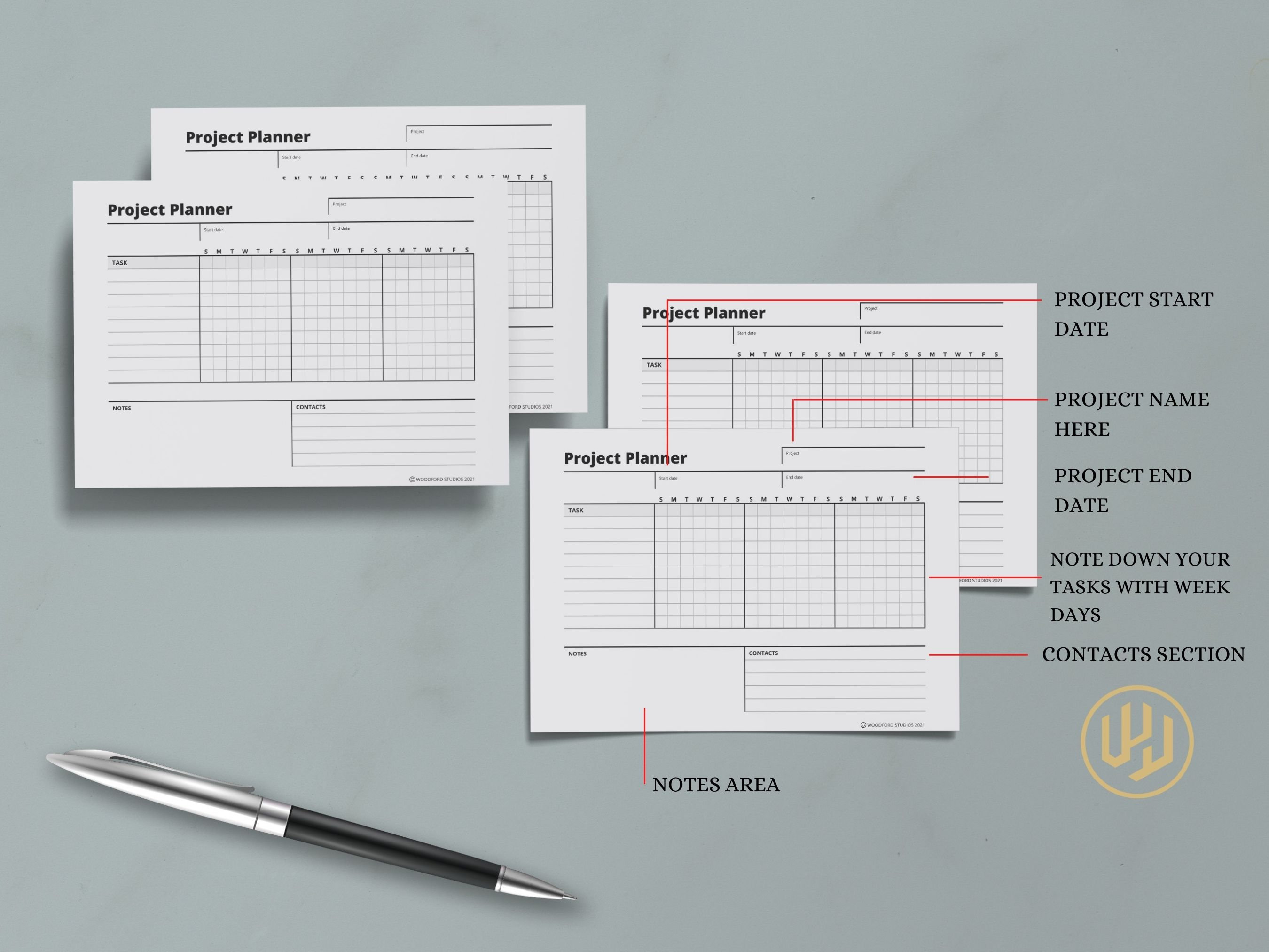 Project Planner Printable Planner Digital Planner Instant Download ...