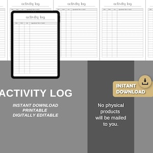 Activity Log Activity Tracker Template Activity and Follow-up Template ...