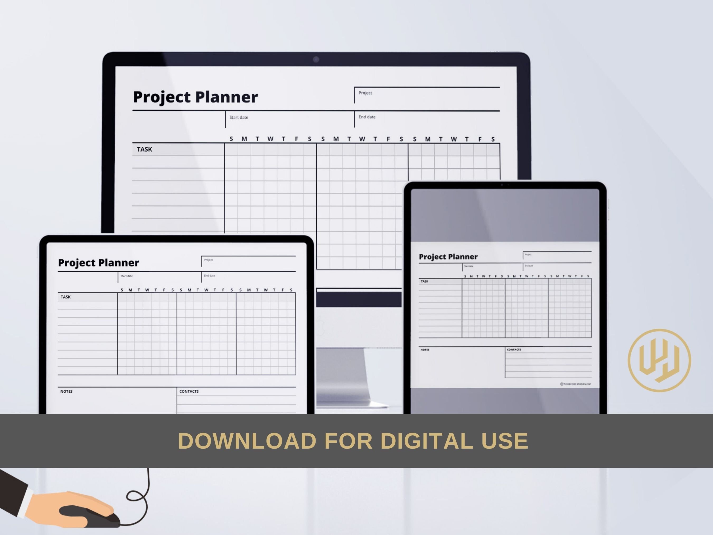 Project Planner Printable Planner | Digital Planner | Instant Download ...