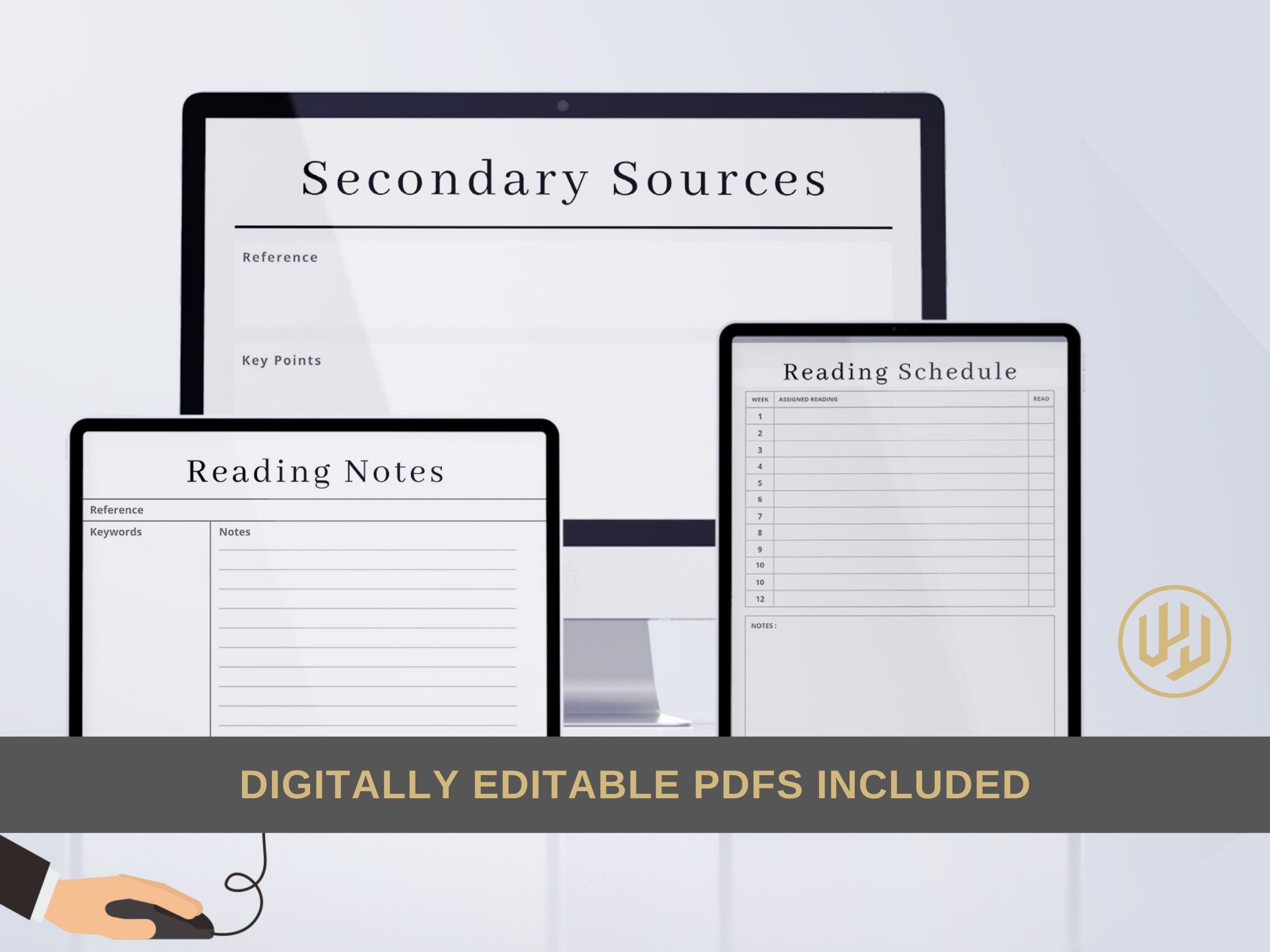 Student Reading Bundle Printable | Digital Planner | Instant Download ...