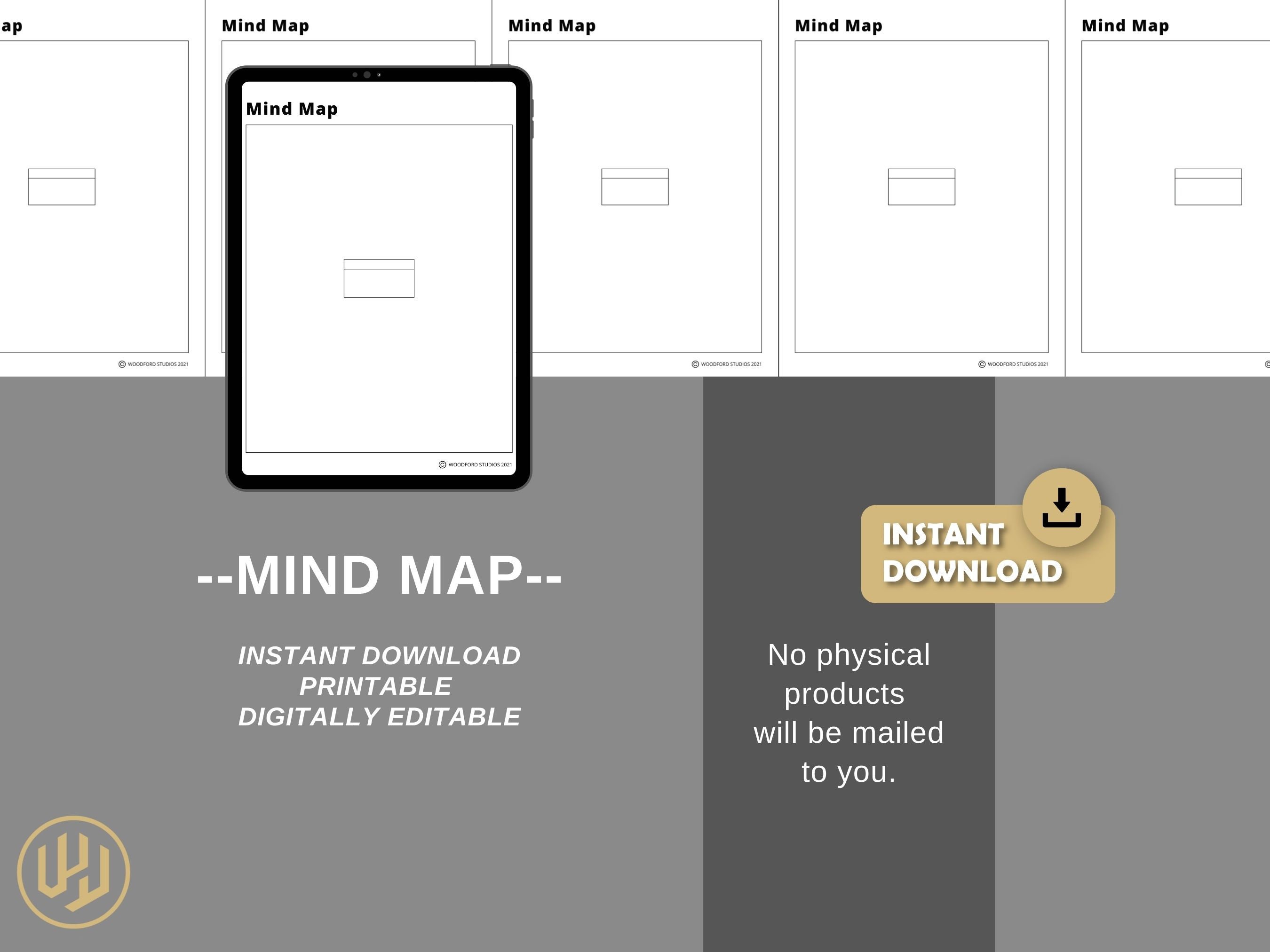 Mind Map Printable Planner Digital Planner Instant - Etsy