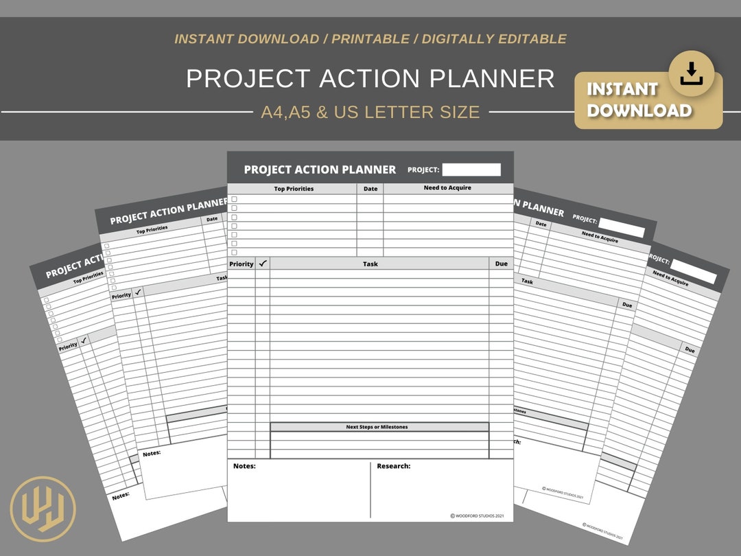 Personal Project Printable Planner | Digital Planner | Instant Download ...