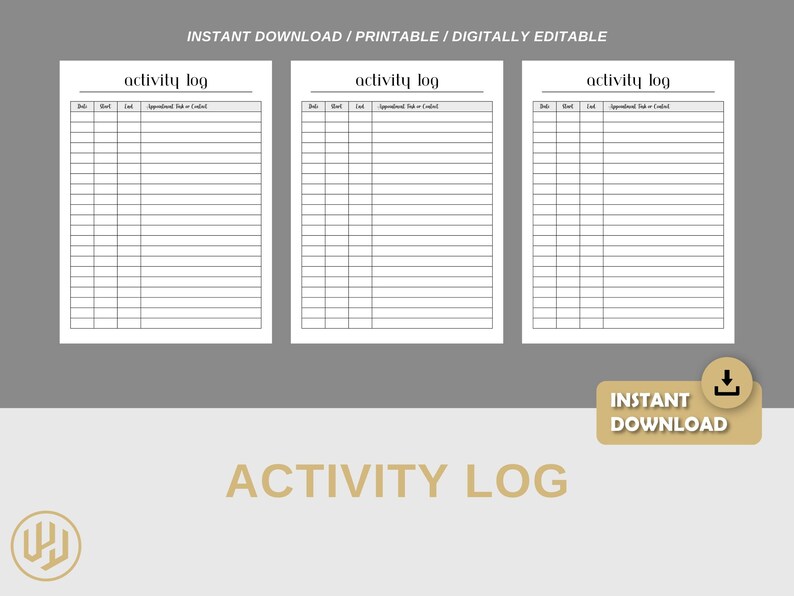 Activity Log Activity Tracker Template Activity and Follow-up Template ...