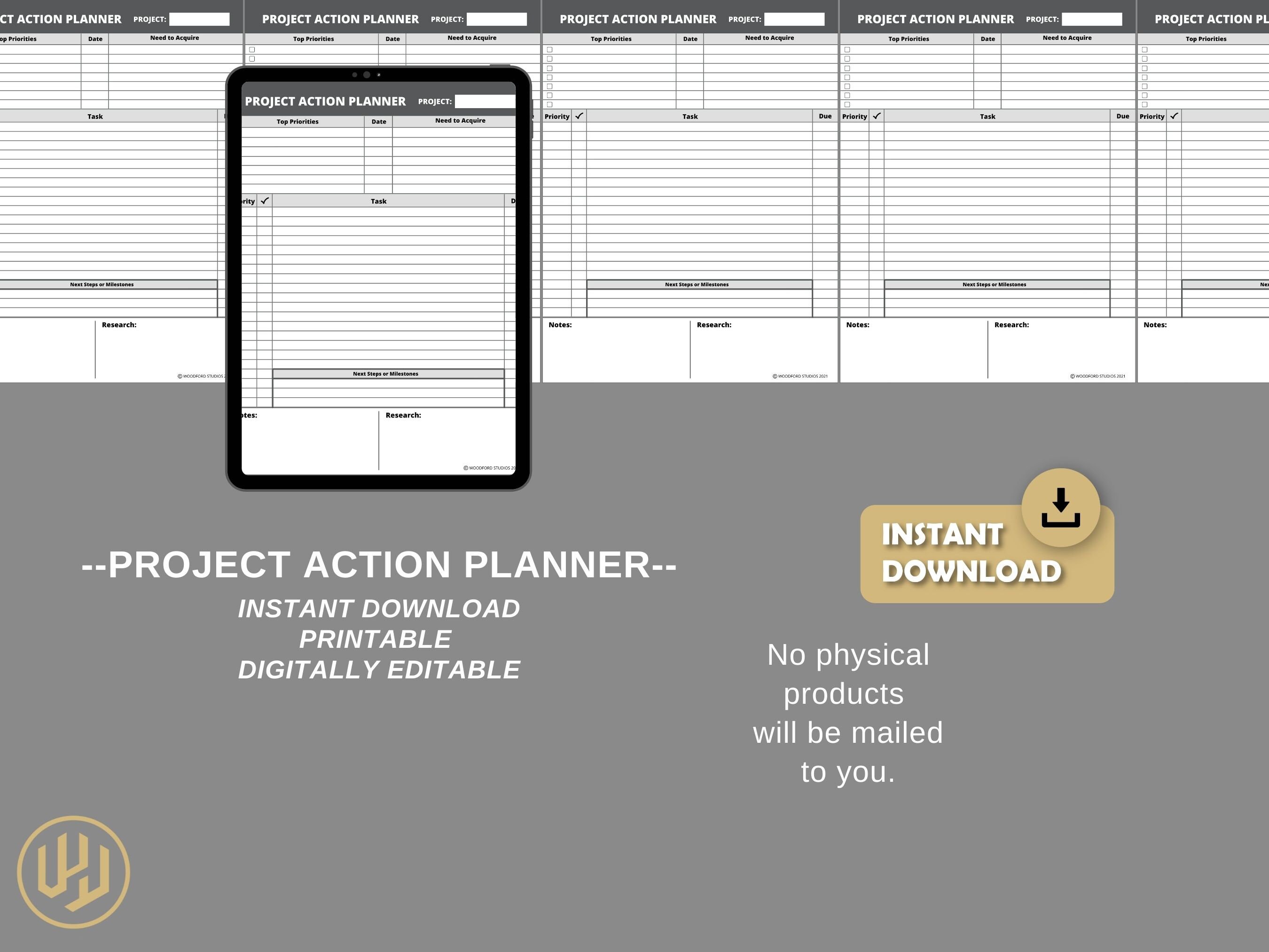 Personal Project Printable Planner Digital Planner Instant Download ...