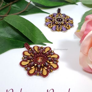 ENG Beaded Paloma Pendant Tutorial, Pattern Beadweaving Tutorial PDF Instant Download Paisley ...