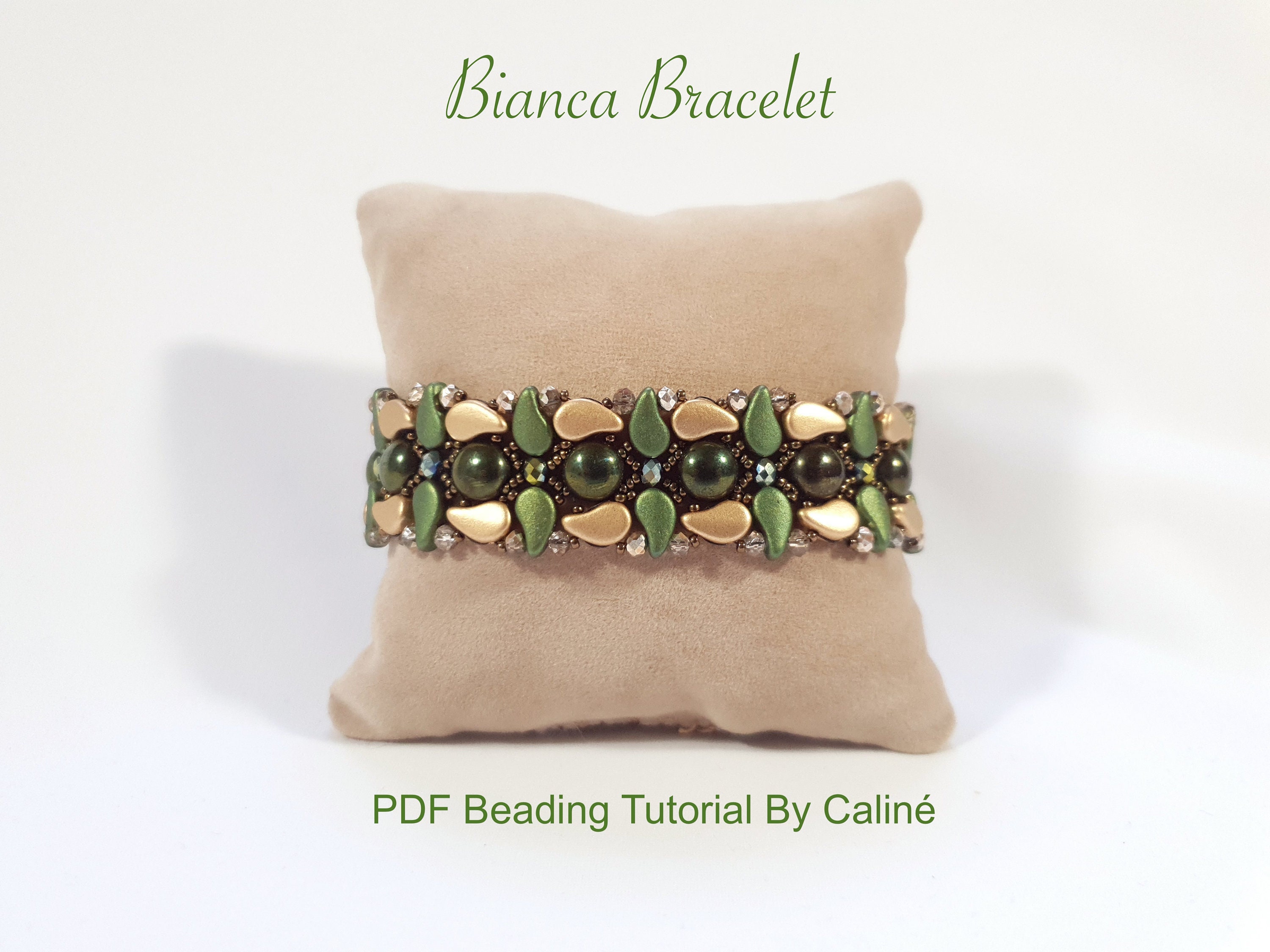 ENG Beaded Bracelet Tutorial Pattern Bianca Bracelet PDF | Etsy