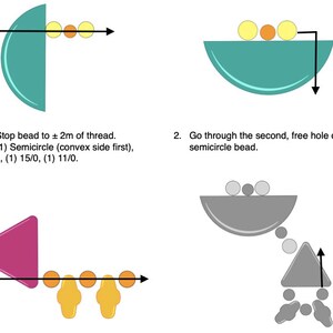 ENG Beaded Waterfall Necklace Tutorial, Pattern Beadweaving Tutorial ...