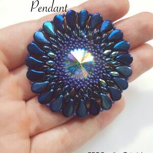 ENG PDF Beaded Pendant Tutorial, Pattern, Magic Medallion Pendant, Beadweaving Tutorial, Paisley ...