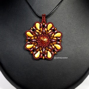 ENG Beaded Paloma Pendant Tutorial, Pattern Beadweaving Tutorial PDF Instant Download Paisley ...