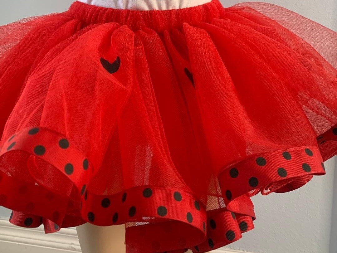 Polka Dot Red Tutu /red Tutu /birthday Red Tutu /handcrafted - Etsy Norway
