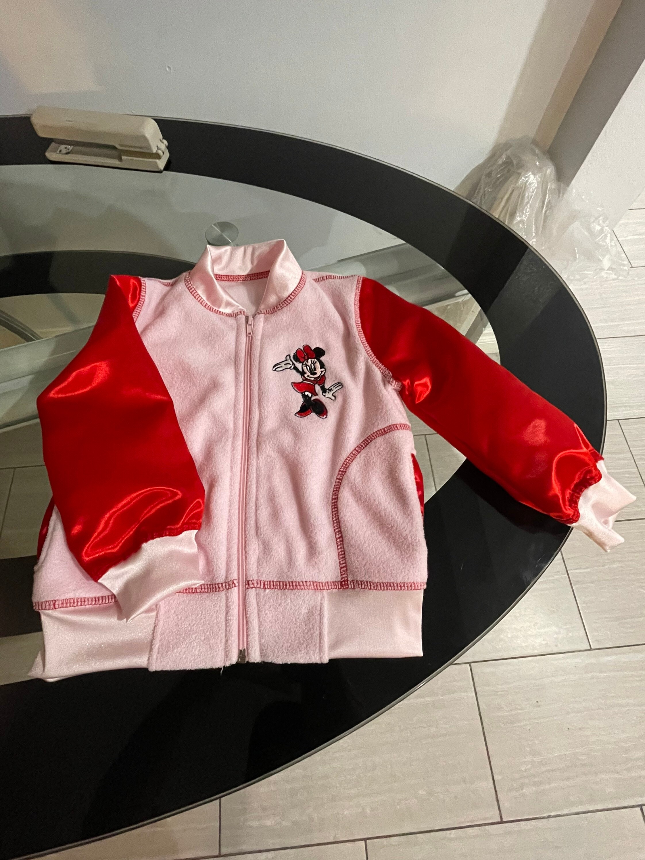 Minnie Mouse Varsity Jacket, Minnie Jacket / Disney Pretty Pink Jacket ...