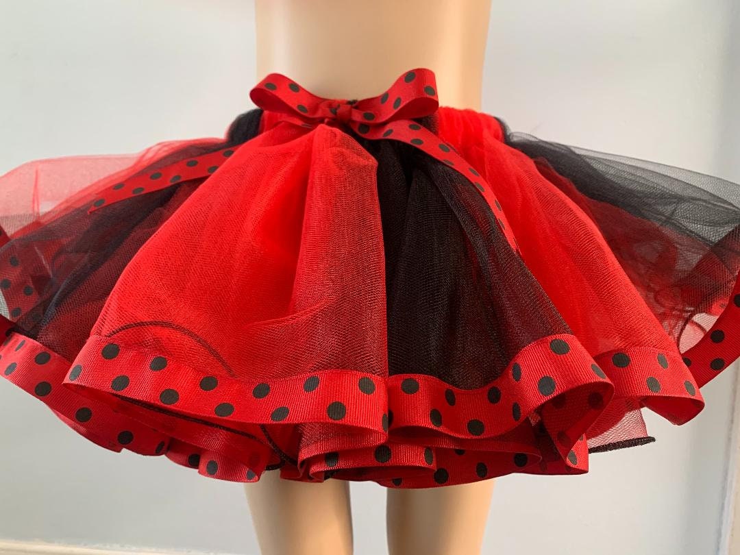 Red and Black Polka Dot Tutu/ Lady Bug Tutu / Birthday Tutu /lady Bug ...