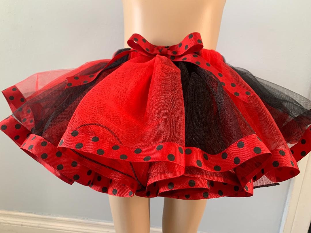 Red and Black Polka Dot Tutu/ Lady Bug Tutu / Birthday Tutu /lady Bug ...
