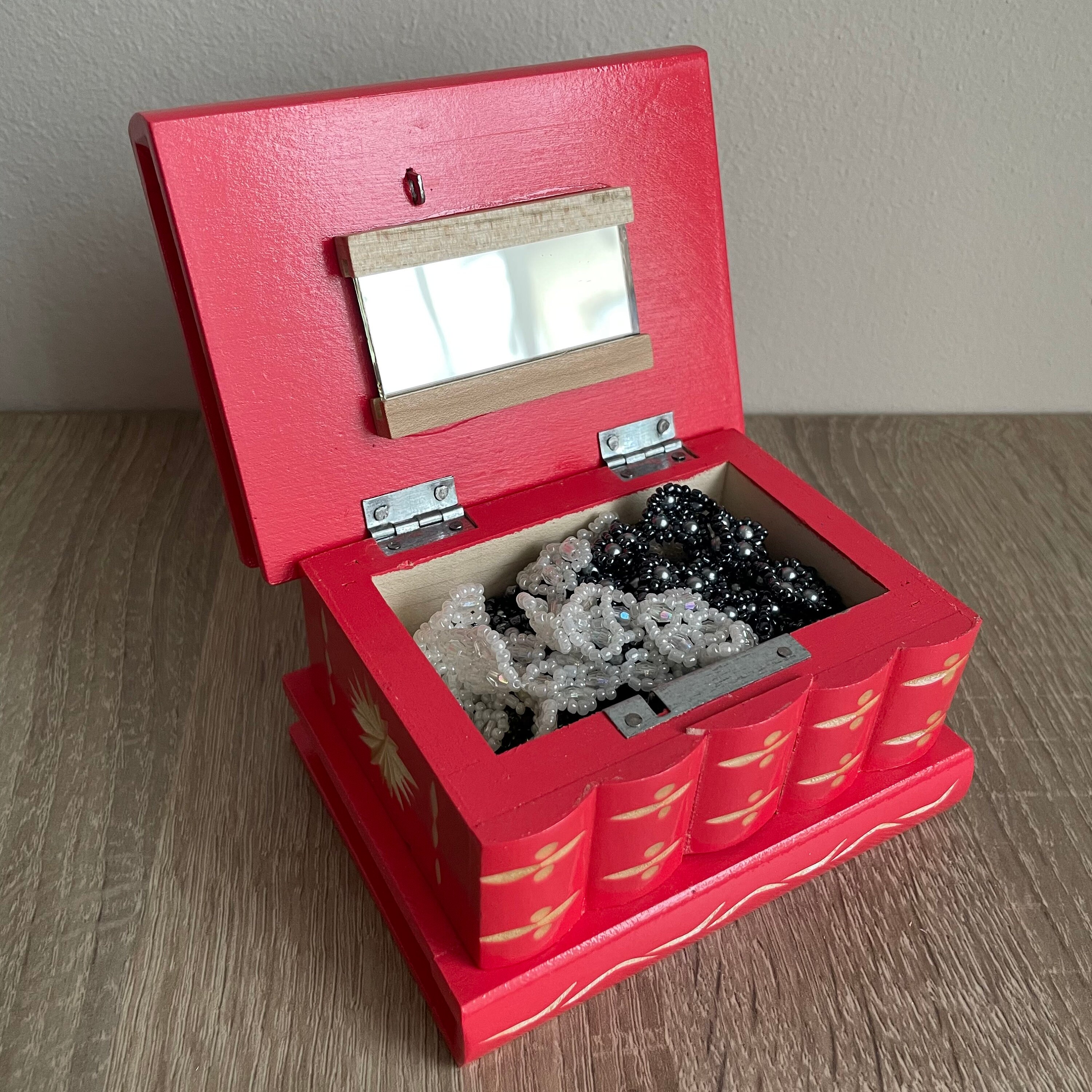 Pink handmade secret box Handcrafted magic box Carved | Etsy