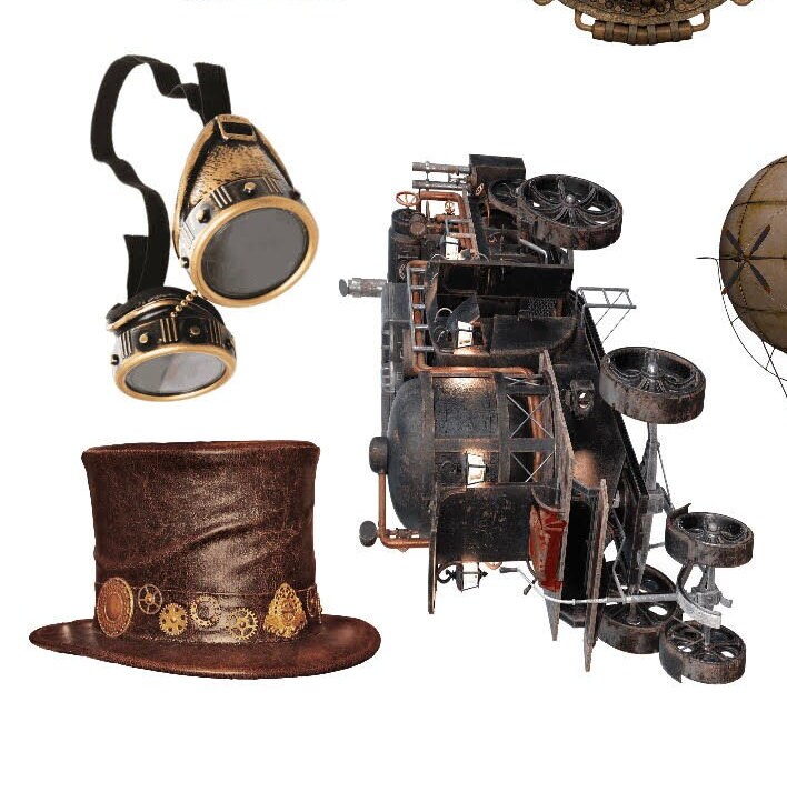 Steampunk Sticker Set - Etsy