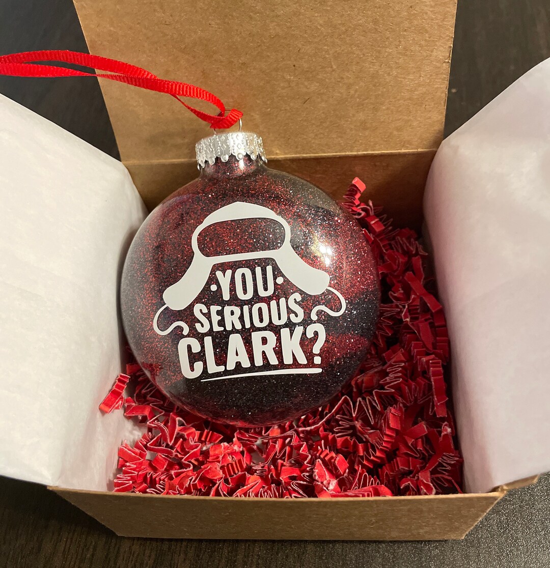 Ornament You Serious, Clark glass - Etsy