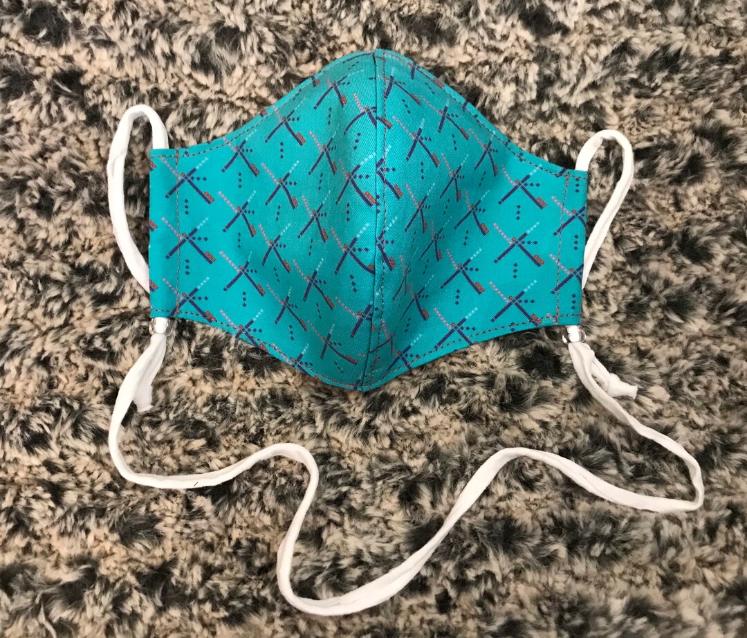 3-layer Cotton Fabric zippy Mask in PDX Carpet Pattern With - Etsy