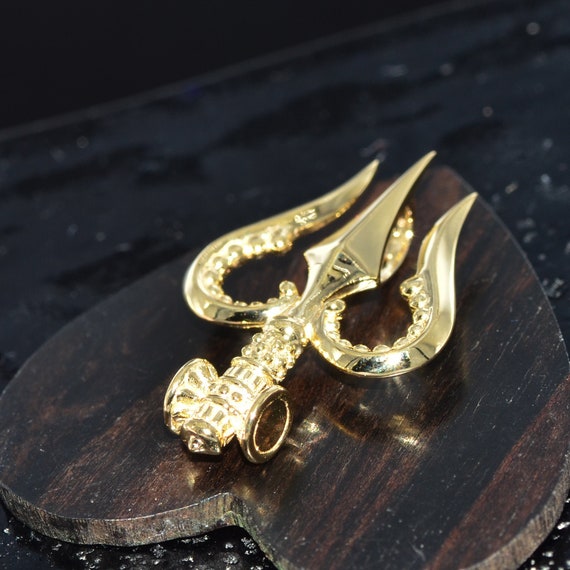 Trident Trishul With Naga Necklace Gold Plated Ubicaciondepersonas