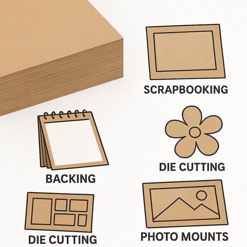 Kraft Chipboard Sheet Cardboard Backing Board Material Die Cutting ...
