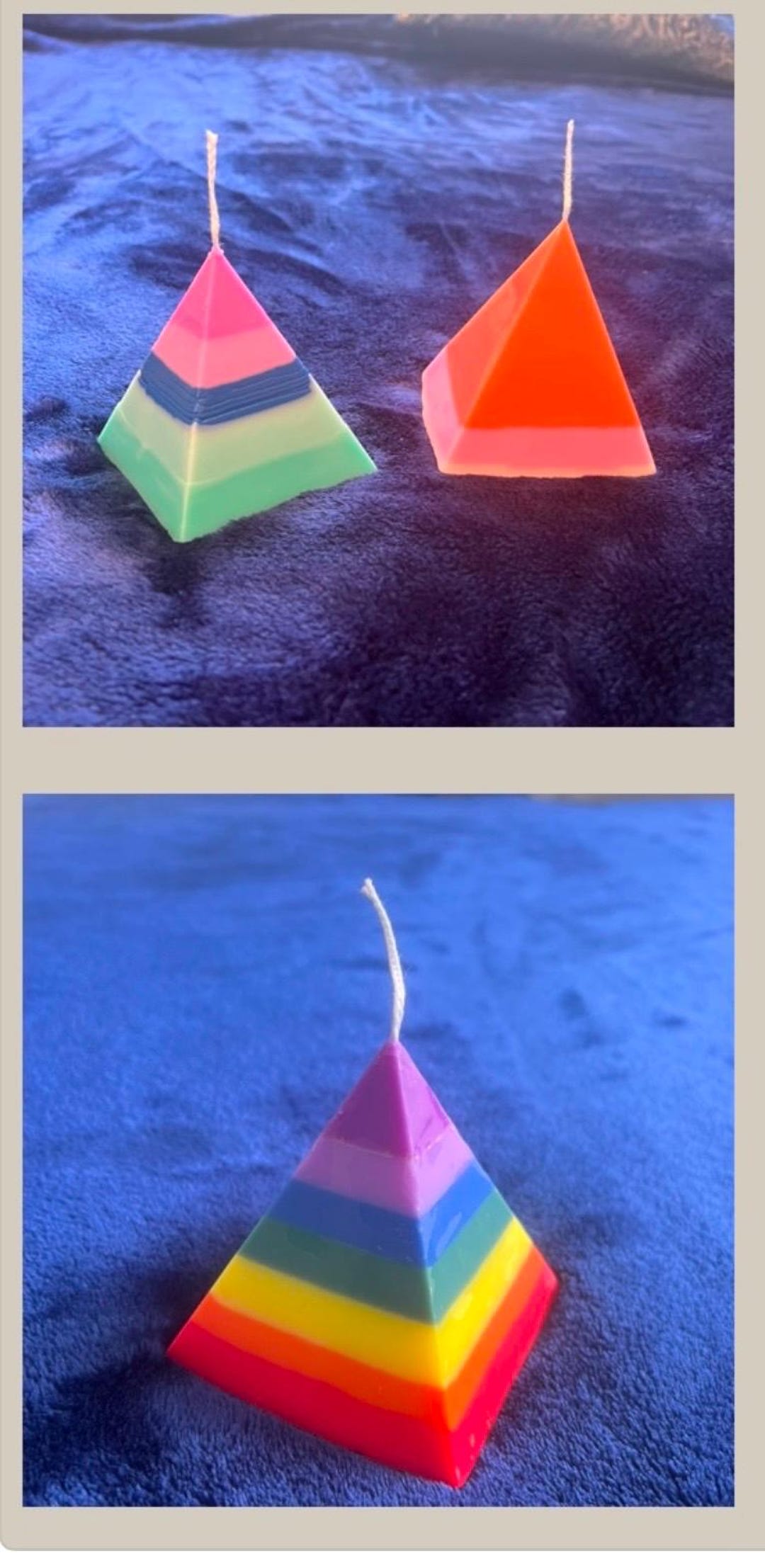 Small Pyramid Candle / Hidden Money Candle / Money Candles / Surprise ...