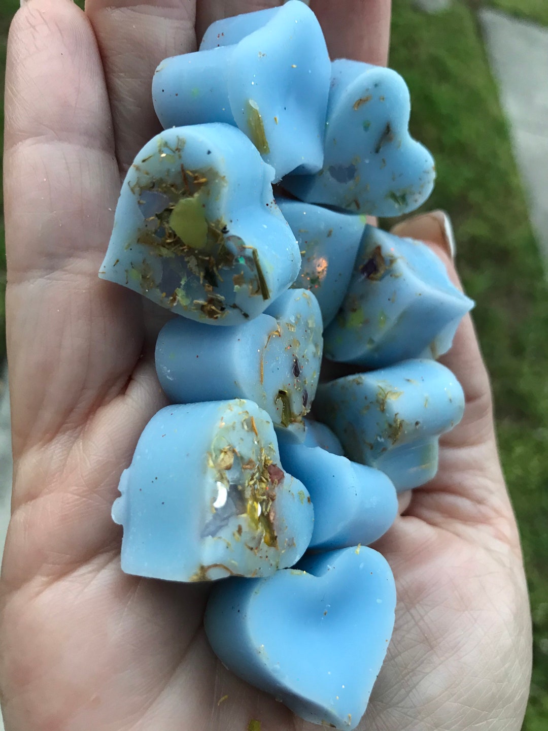 Mini Heart Shaped Wax Melts / 15 Mini Wax Melts/ Herb Wax Melts ...