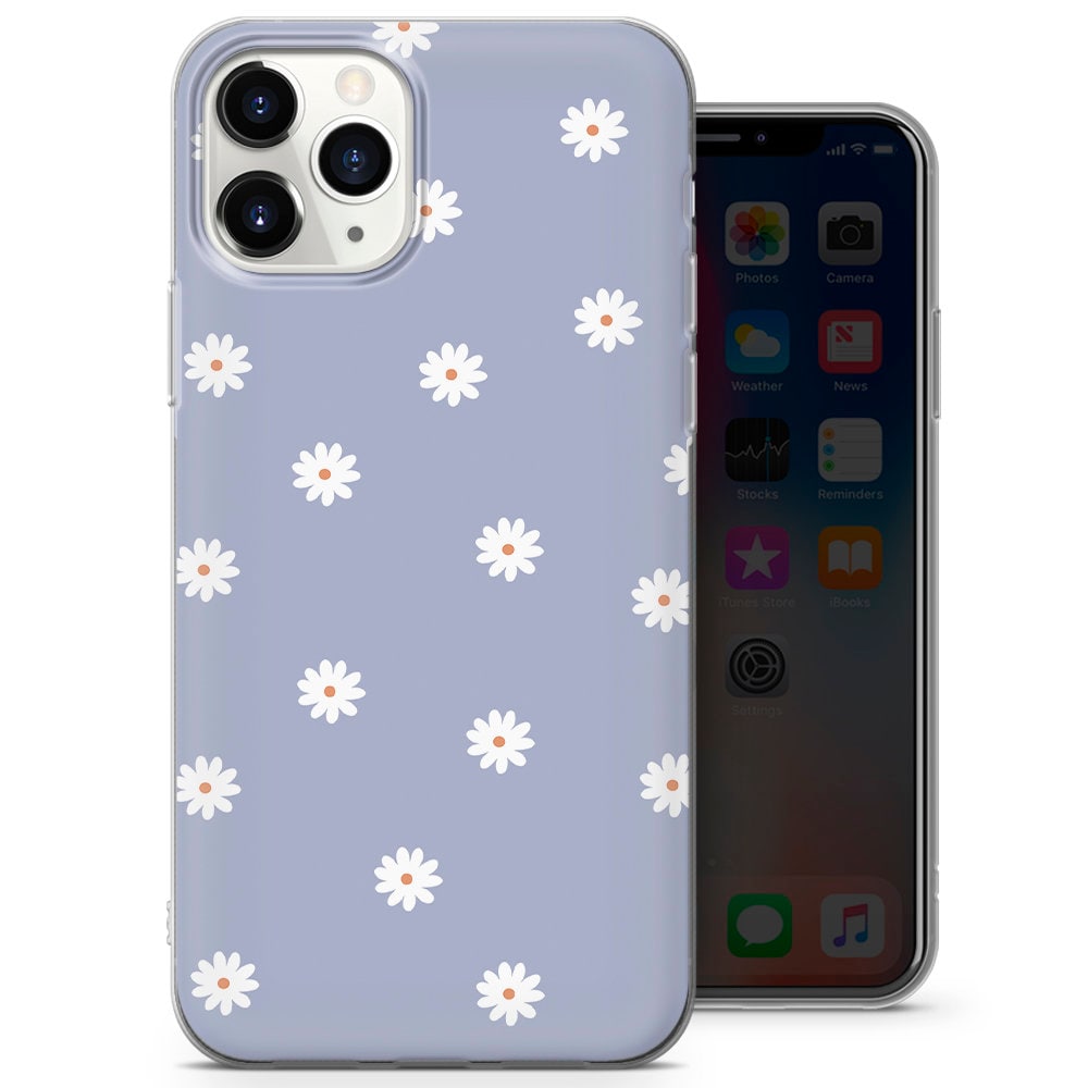 Cute Daisy Phone Case Simple Pastel Flower Cover for iPhone | Etsy