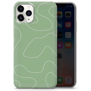 Sage Green Phone Case, Cute Minimalist for iPhone 15 Pro Max, 14, 13 ...