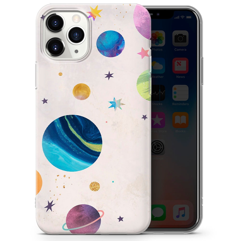 Solar System Phone Case Planets Stars Cover for iPhone 12 11 | Etsy