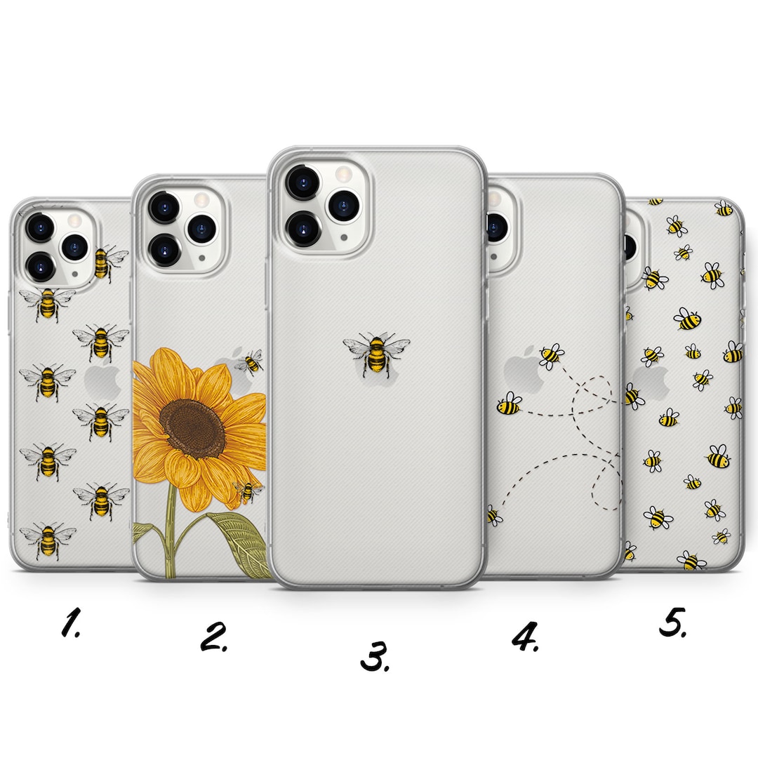 Bee Phone Case, Bumble Bee Sunflower for iPhone 14, 13, SE 2020, Xr, 12 ...