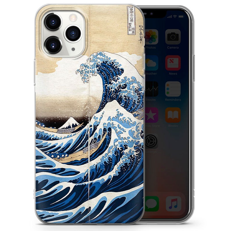 Japanese Phone Case Great Wave of Kanagawa Cover for iPhone | Etsy