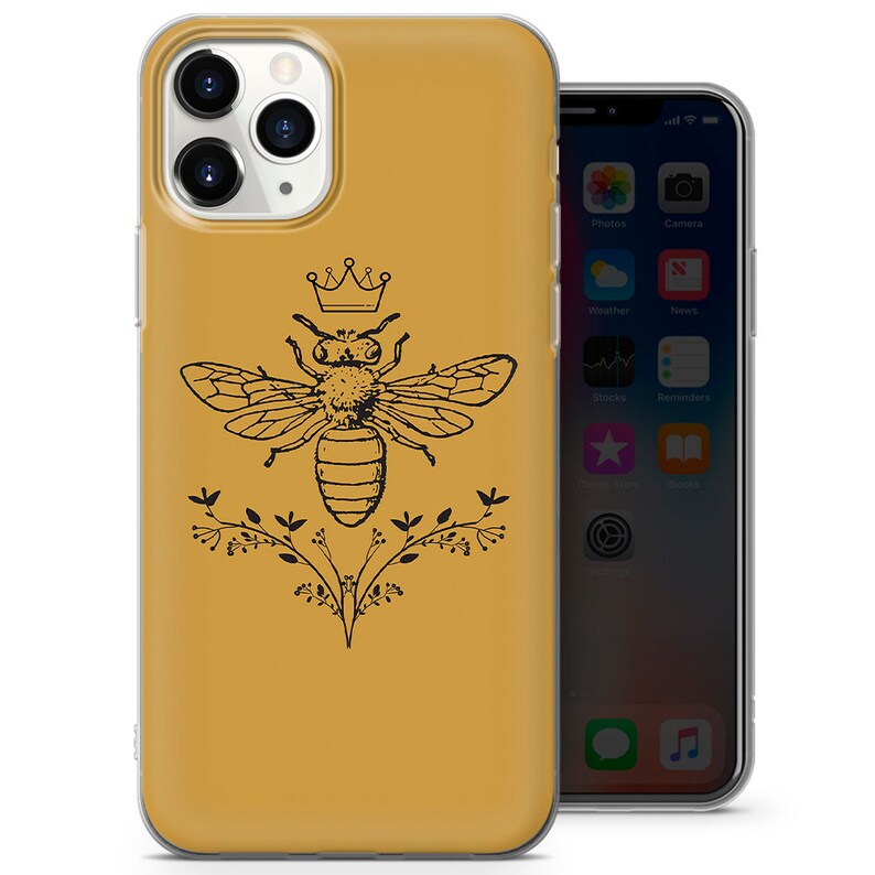 Bee Phone Case, Honeycomb Print, Soft Gel Rubber - Etsy