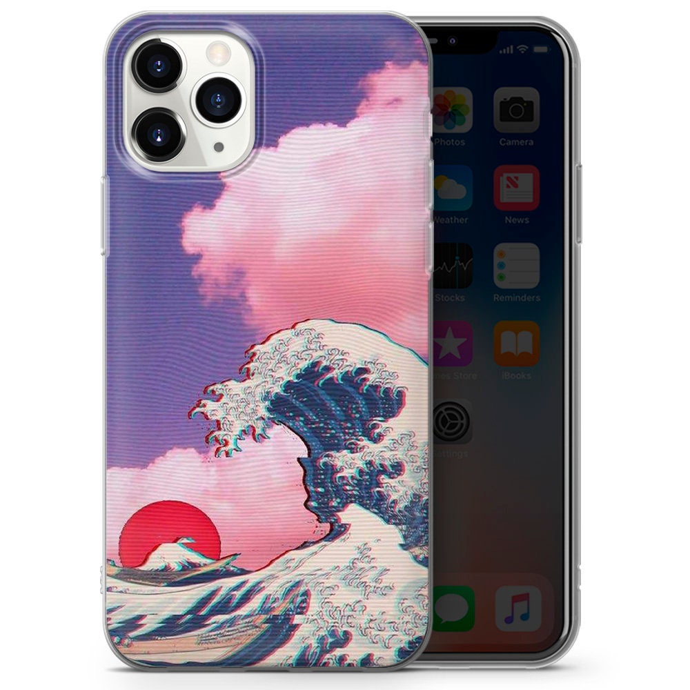 Japanese Phone Case Great Wave of Kanagawa Cover for iPhone | Etsy