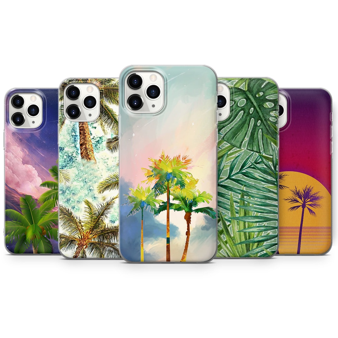 Palm Tree Phone Case, Tropical Cover for iPhone 15 Pro Max, 14, 13, SE ...