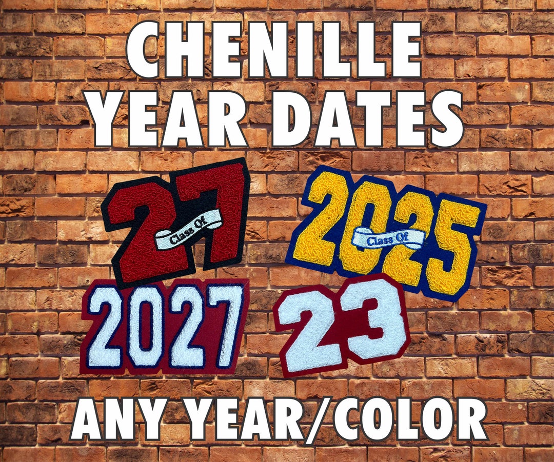 Chenille Year Date Patch Graduation Letterman Jacket Patch - Etsy