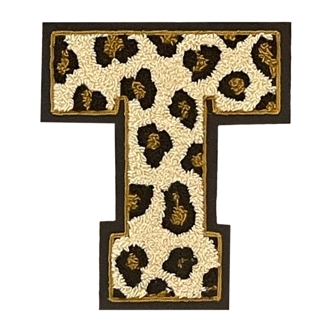 Custom Chenille Varsity Letter Leopard Print Patch ANY SIZE/LETTER - Etsy