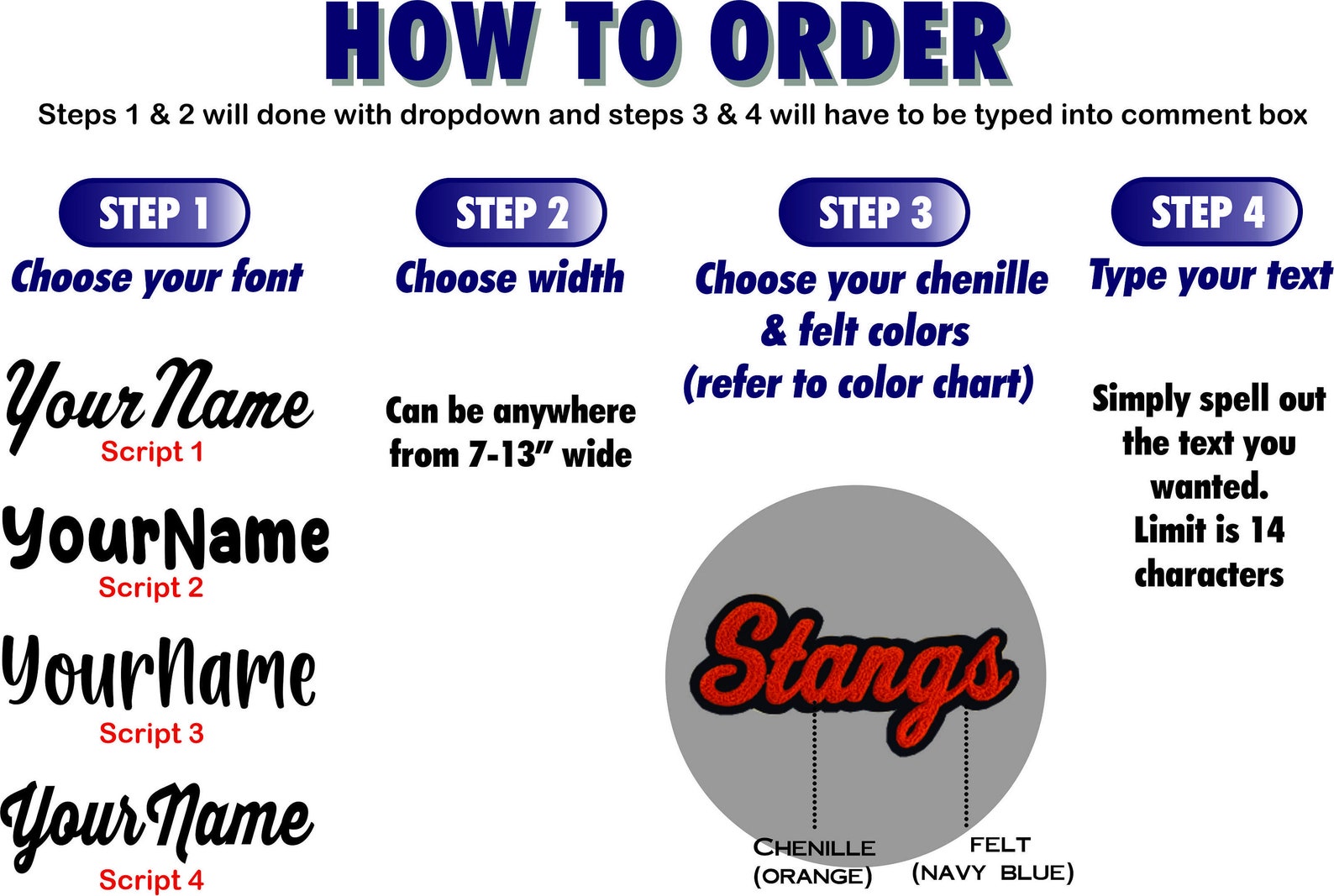 Custom Chenille Script Name Letterman Jacket Patch MADE IN USA - Etsy