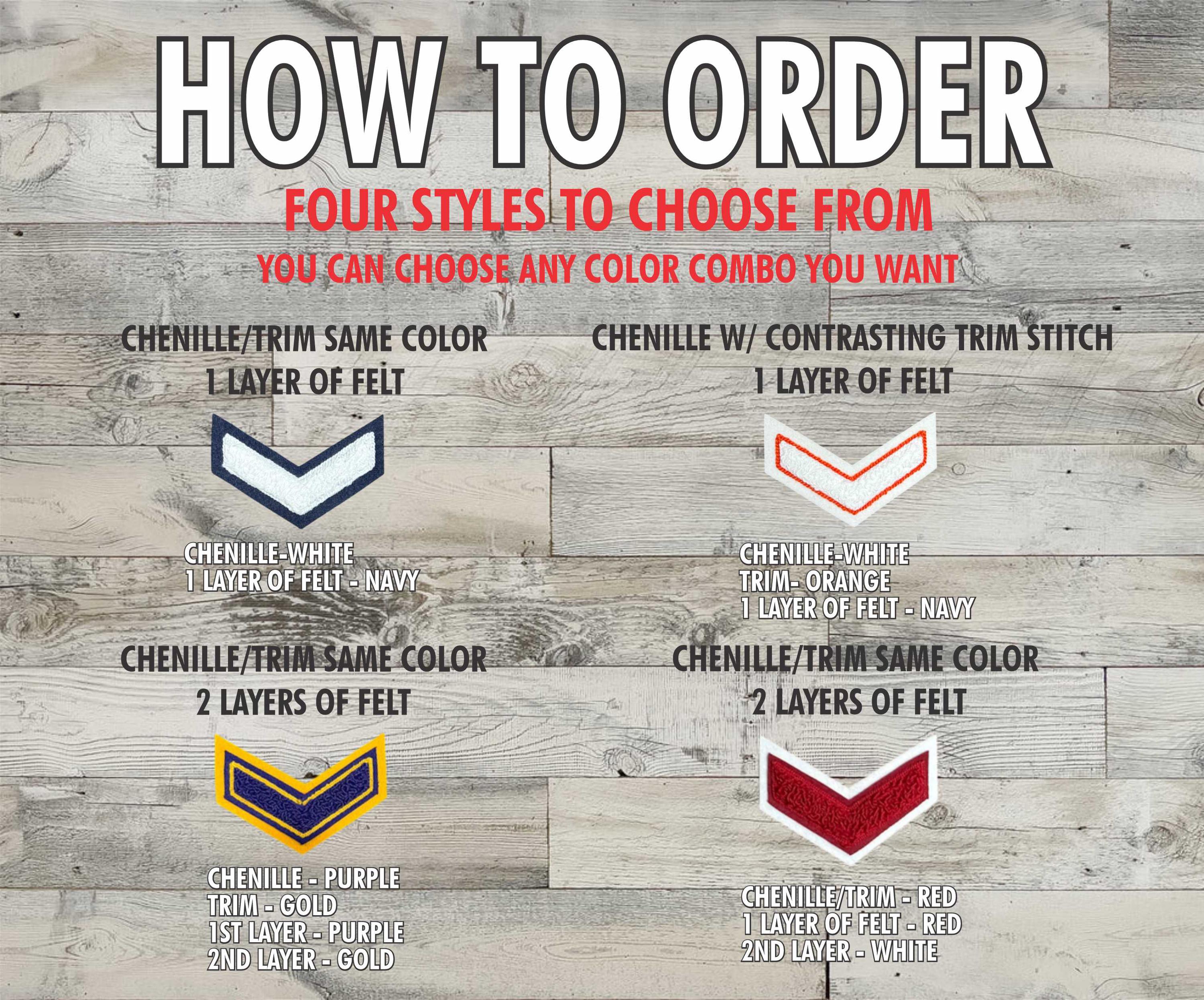 Chenille Chevron Letterman Patch - Etsy