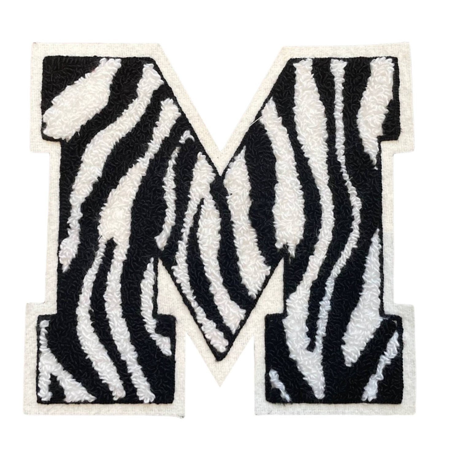 Custom Chenille Varsity Letter Zebra Print Patch ANY SIZE/LETTER - Etsy