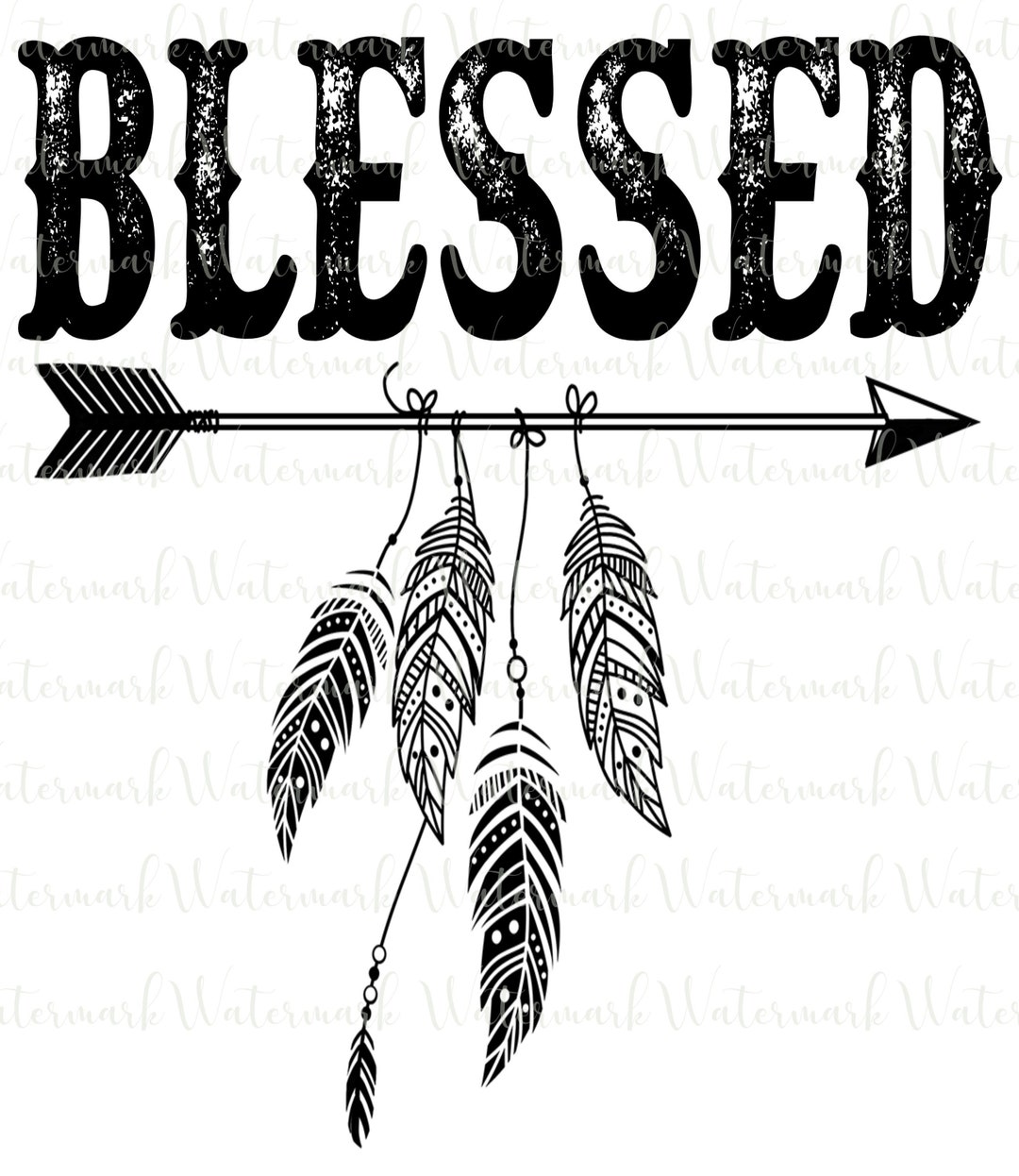 Blessed Arrow and Feather Sublimation Digital Design Download Png - Etsy