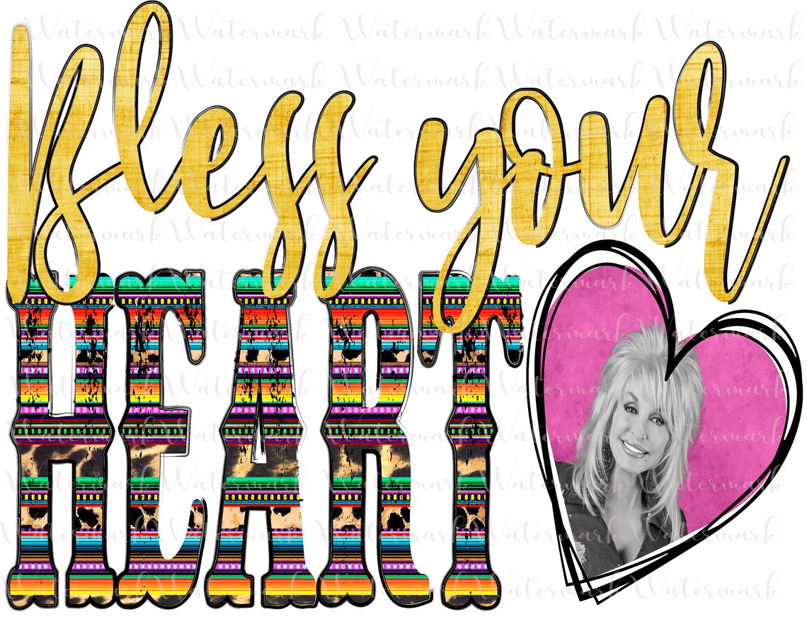Bless Your Heart Png Sublimation Digital Download T-shirt - Etsy