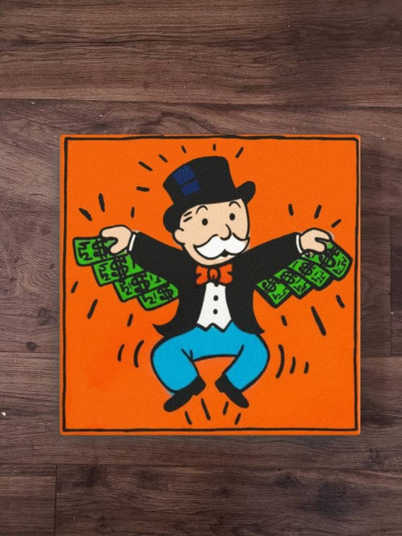 Monopoly Man Original Monopoly Art Canvas & Acrylic - Etsy