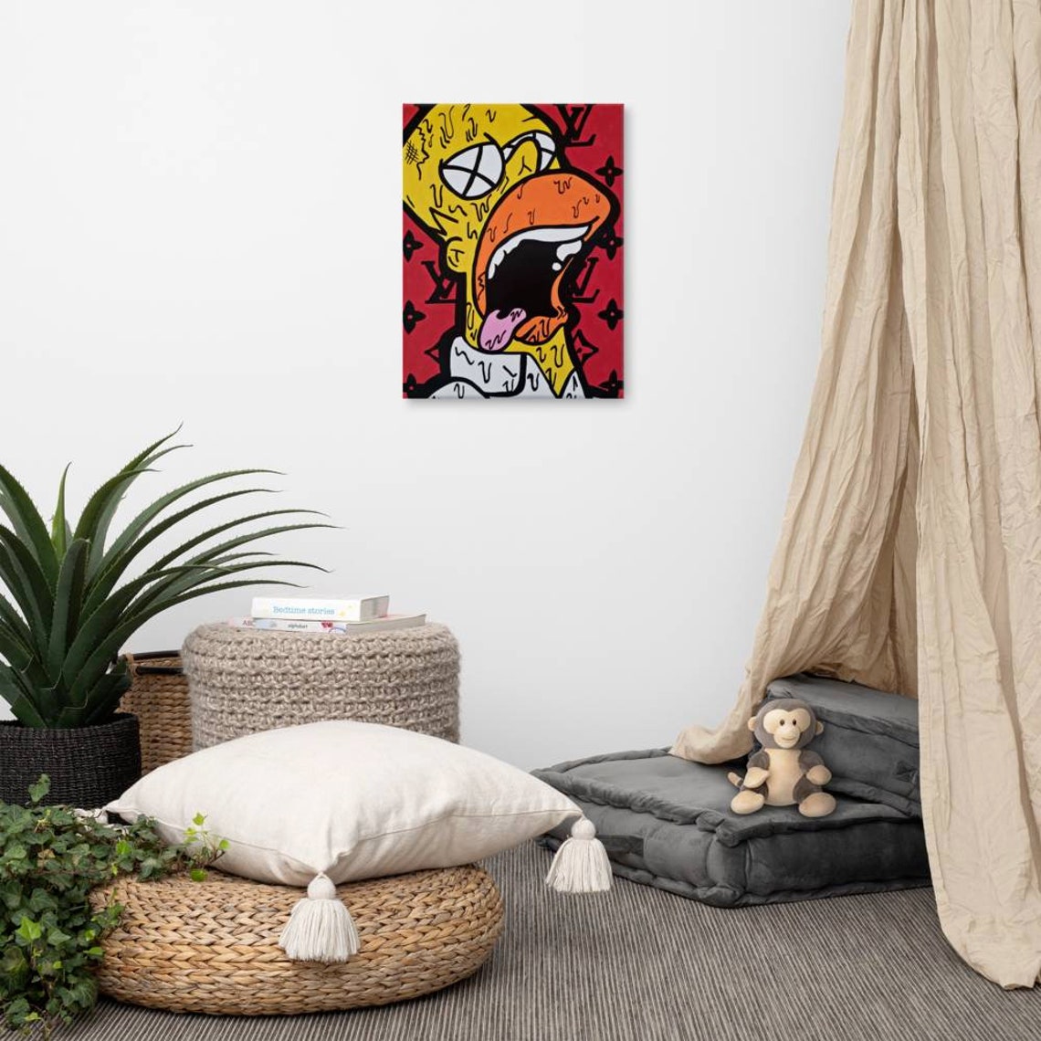 Homer Simpson Pop Art,simpson's Art,pop Art Collection,hand-painted Art ...