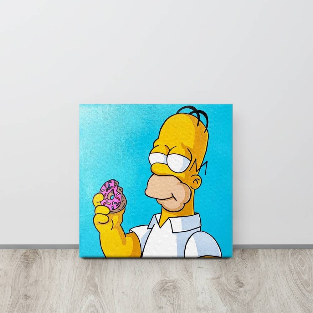 Painting Art & Collectibles Acrylic Original Simpsons Acrylic Painting ...