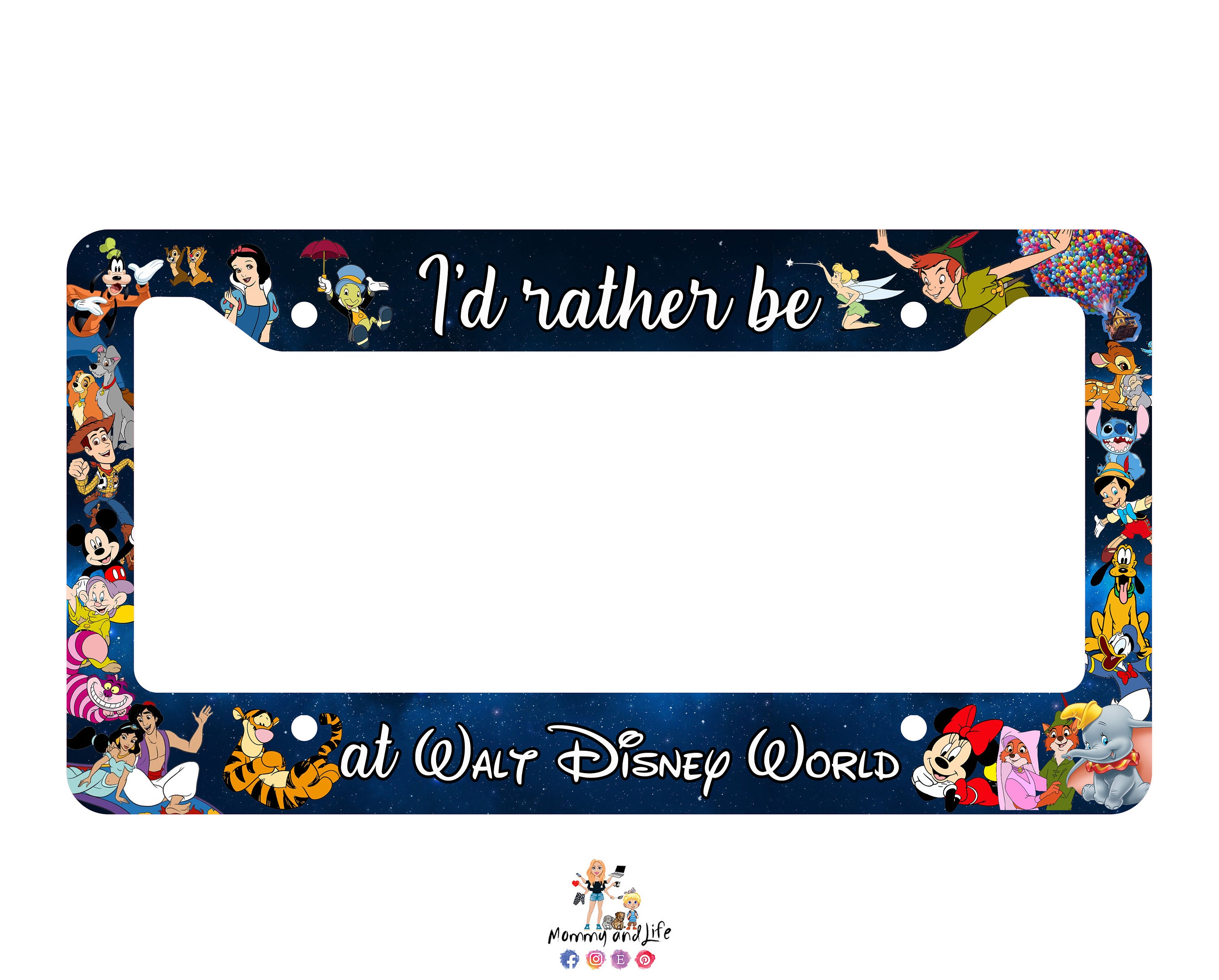 Disney License Plate Game Printable