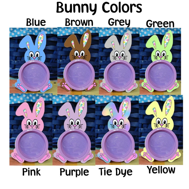 Personalized Play-doh Bunny Holder / Easter Basket Filler/ - Etsy