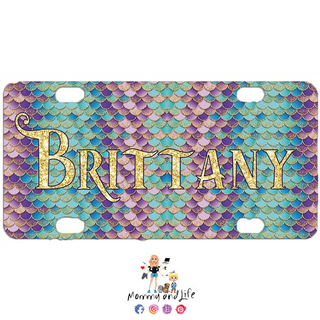 Mermaid Mini License Plate/ Kids License Plate/ Custom License Plate ...
