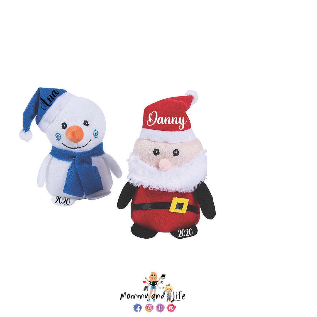 Personalized Christmas Plush/santa/snowman - Etsy