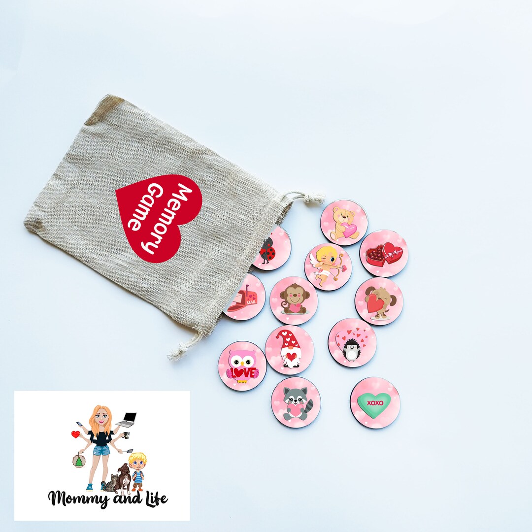 Wooden Valentine's Memory Game/ Valentine's Memory Game/ Wooden Games ...